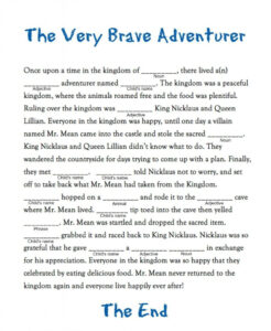 Mad Libs Fairy Tales Printable 2025 - Printablemadlibs.com
