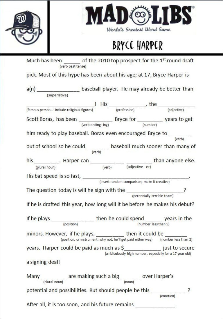Mad Lib Templates For Adults 2025 - Printablemadlibs.com