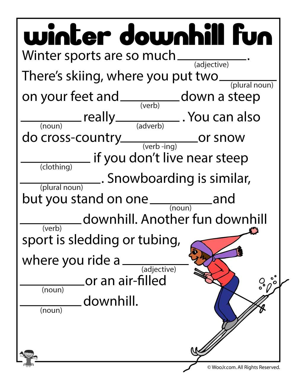 Free Printable Winter Mad Libs 2023 - Printablemadlibs.com
