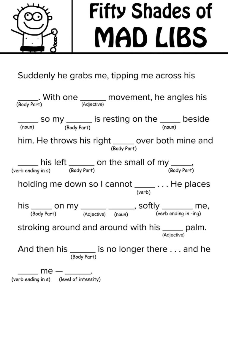 Parts Of Speech Mad Libs Printable Middle School 2025 ...
